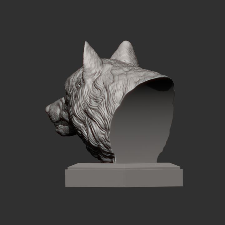 3D Printable wolf bust by Alexander3dart